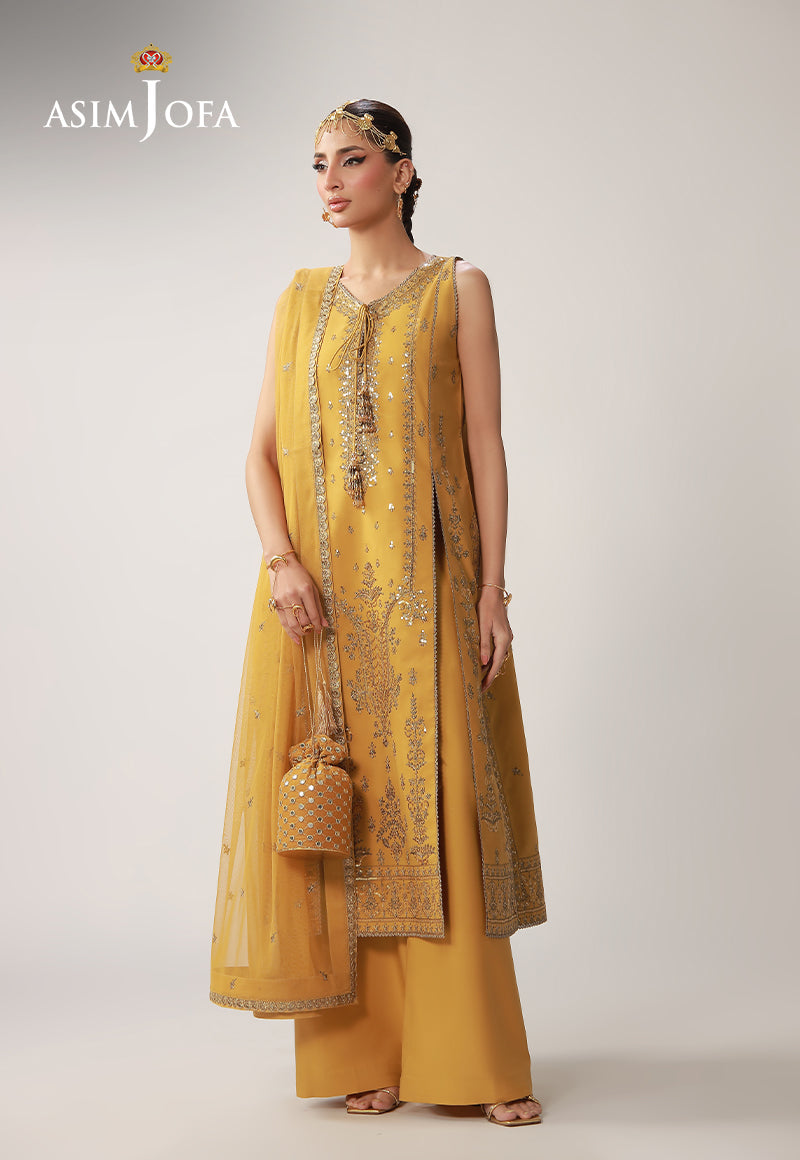AJULO-09 Embroidered Boski Silk Unstitched 3 Pcs – Asim Jofa wholesale