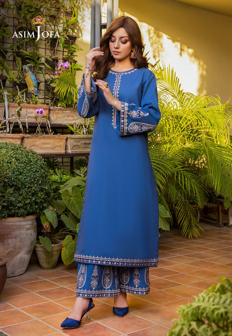 AJPED-49 EMBROIDERED STITCHED 3 PCS – Asim Jofa wholesale