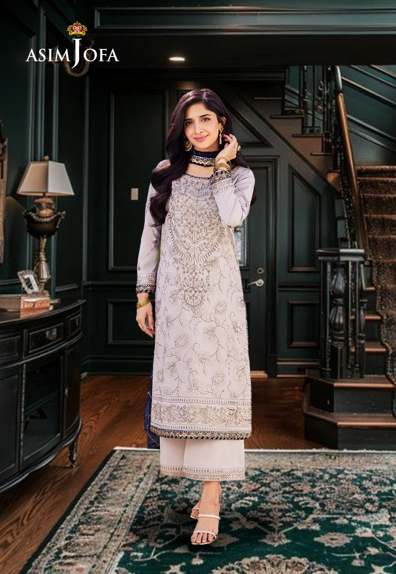 AJCF-13 EMBROIDERED BOSKI SILK 3 PCS – Asim Jofa wholesale